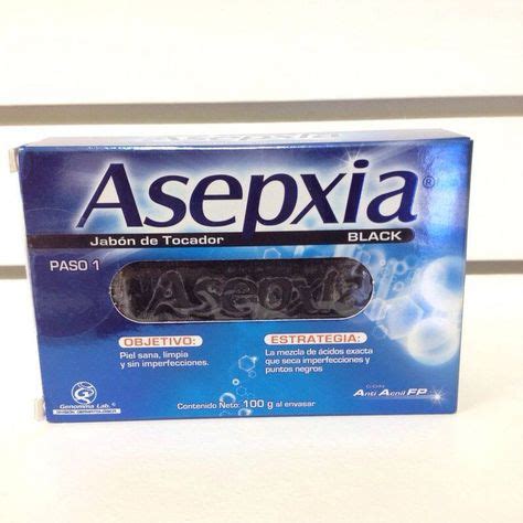 Jabon Asepxia Black la mezcla de ácidos exacta que seca imperfecciones