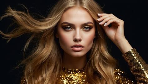 Gorgeous Girl Glamor Portrait Premium Ai Generated Image