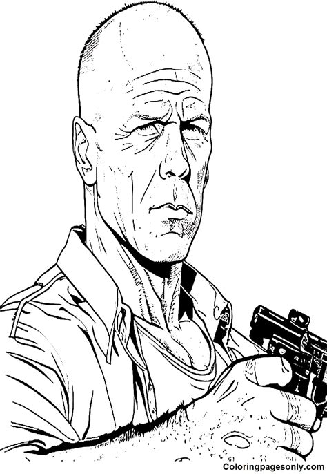 Bruce Willis Coloring Pages To Print Free Printable Coloring Pages