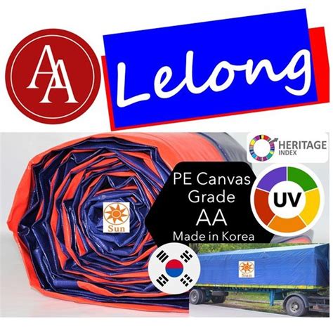 Grade Aa Size Xl Korea Canvas Lorry Blue Orange Pe Tarpaulin Canopy