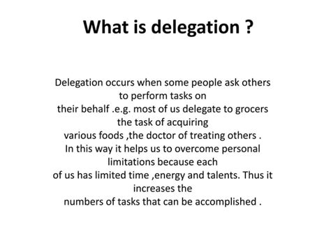 Delegation And Decentralization Ppt