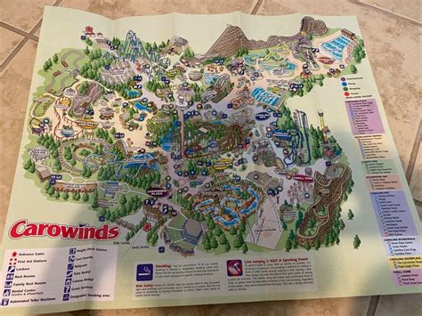 2008 Carowinds Theme Park Map Charlotte Nc 3851785356