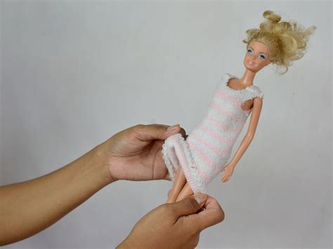 How To Sew A Barbie Dress Using A Sock 5 Steps With Pictures