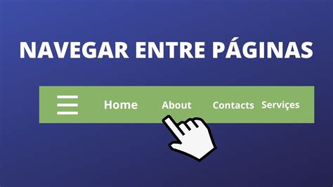 COMO CRIAR UM MENU HTML E CSS E NAVEGAR ENTRE PÁGINAS YouTube