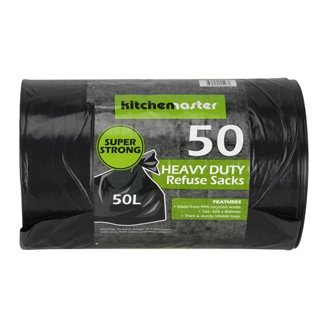 Pack Of 50 Heavy Duty Refuse Sacks