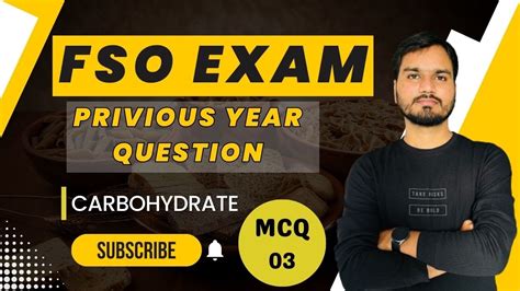 Cfso And Fso Mcq No03 Previous Year Questions Carbohydrates Pyq