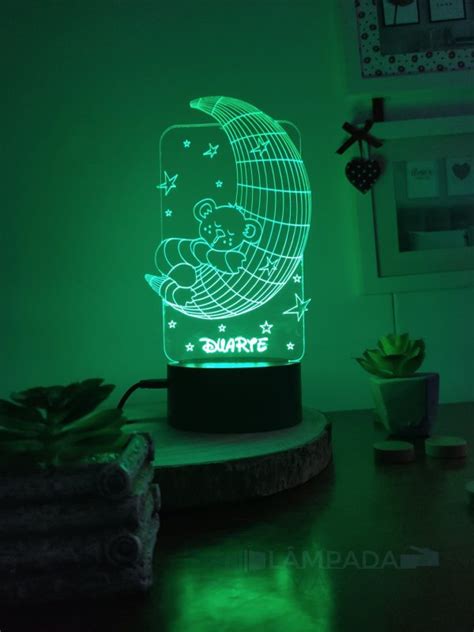Candeeiro 3D Lua Personalizado Lâmpada Mágica