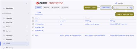 Blocking A Safe — Fudo Enterprise 53 System Documentation