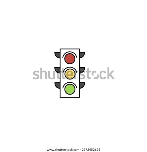Traffic Traffic Light Interface Icons Red Stock Vector Royalty Free