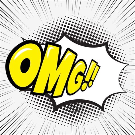 Comic Speech Bubble With Expression Text Omg Vector Bright Dynamic Cartoon Illustration In Retro ...
