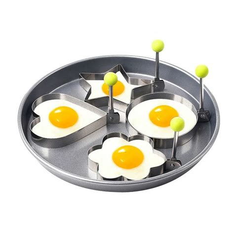 4pcslot Stainless Steel Omelette Egg Frying Mold Device Love Flower