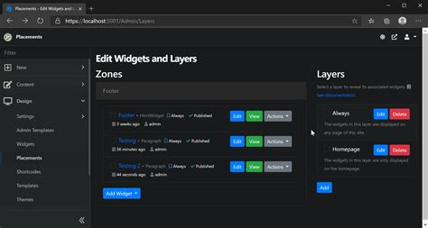 Edit Widgets And Layers Ui Navigation Issues Issue Orchardcms