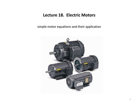 Ppt Lecture 18 Electric Motors Powerpoint Presentation Free