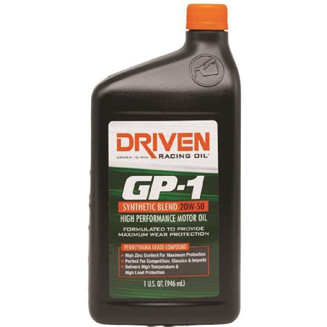 Driven Racing Oil GP Synthetic Blend W Oil Quarts Gary