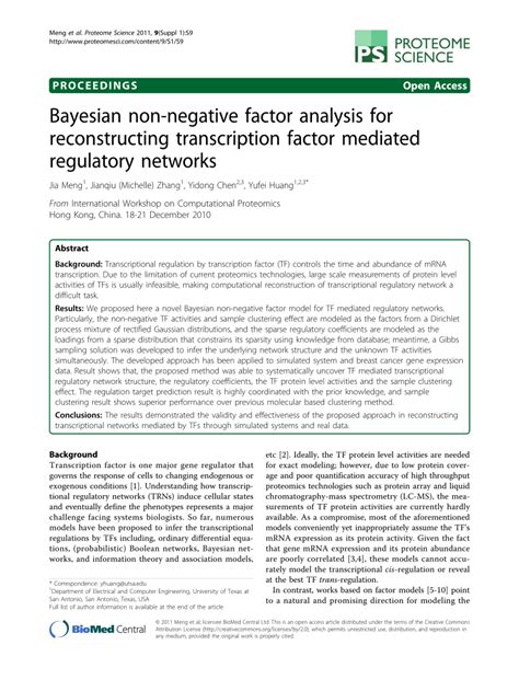 pdf bayesian non negative factor analysis for reconstructing