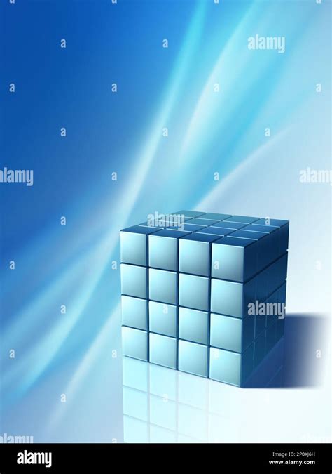 Conceptual Background Showing An High Technology Cube Digital