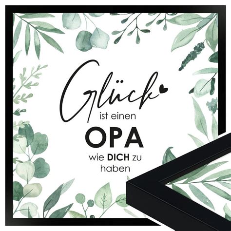 Wandstyle Bild Mit Rahmen Glück Ist Einen Opa Wie Dich Zu Haben Poster