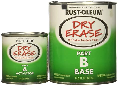 Rust Oleum 241140 2PK Specialty Dry Erase Brush On Paint Kit White 16 Fl Oz Pack Of 2 For