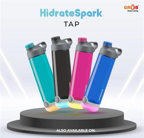 Tupperware HidrateSpark TAP Smart Water Bottle Tritan Plastic 24 Oz