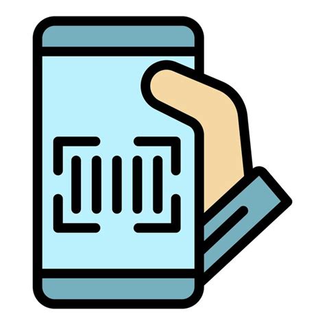 Premium Vector Phone Barcode Scanner Icon Outline Phone Barcode