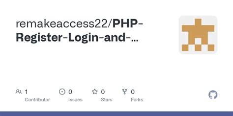 GitHub Remakeaccess22 PHP Register Login And Profile
