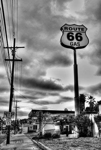 Route 66 Sign In Black And White