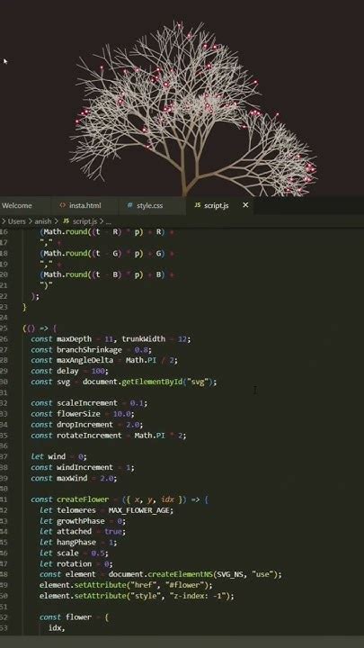 Css Flowert Tree Htmlcss Css Flower Youtube