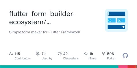 Releases Flutter Form Builder Ecosystem Flutter Form Builder Github