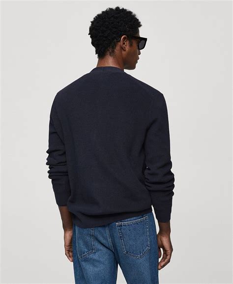 Mango Mens Buttoned Ribbed Cardigan Macys