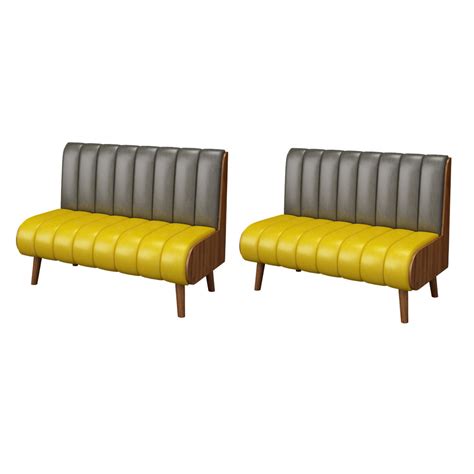 Canadian Linen Nordic Modern Simple Cafe Restaurant Soft Benches Faux Leather Upholstered Bench