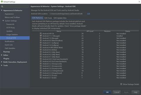 Androidsdk Manager Is Not Showing All Packages Stack