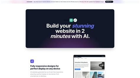 Instawebai Ai Powered Website Creation Creati Ai