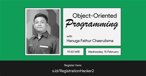Gsc Camp Tech Workshop Hacker Series 2 Object Oriented Programming Dicoding Indonesia