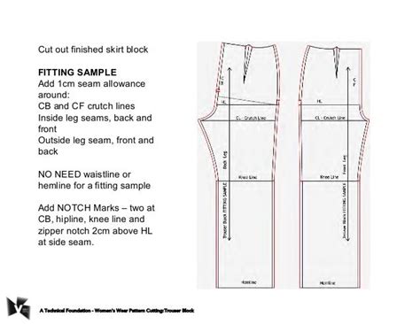Garment Design And Construction 1 Trouser Block