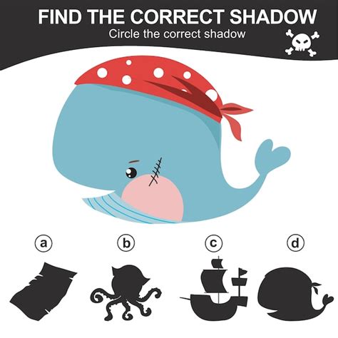 Premium Vector Find The Correct Shadow Match The Image With The