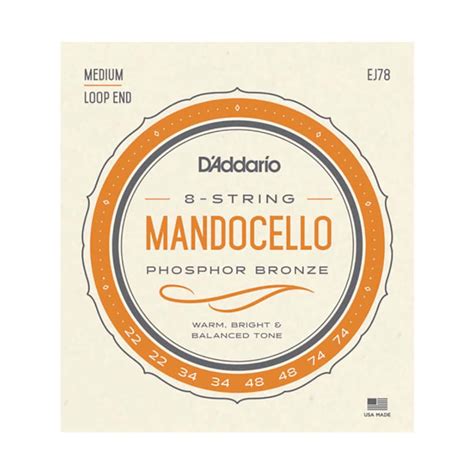 Mandocello Strings Daddario Ej78 Phosphor Bronze Medium 22 74