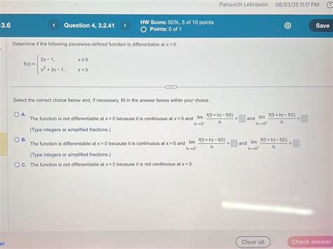 Determine If The Following Piecewise Defined Studyx