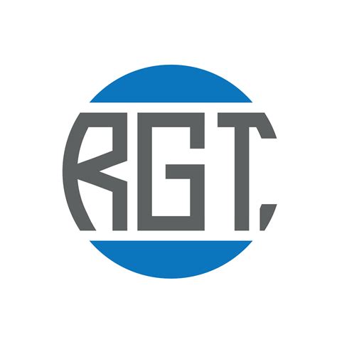 RGT Letter Logo Design On White Background RGT Creative Initials Circle Logo Concept RGT