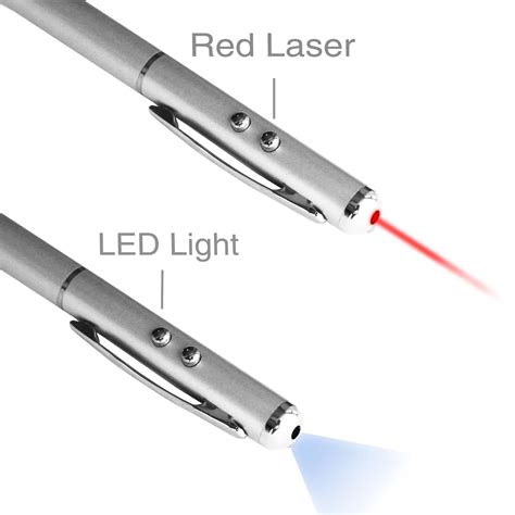 Stylus Ball Point Pen Laser Pointer Led Flashlight For Smartphones And