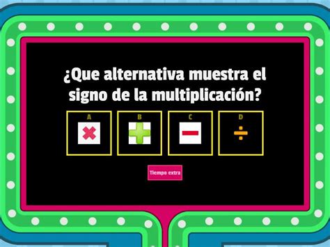 La Multiplicación Gameshow Quiz