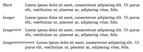 Align Paragraph Formatting With Neg Indentation Of First Line Tex