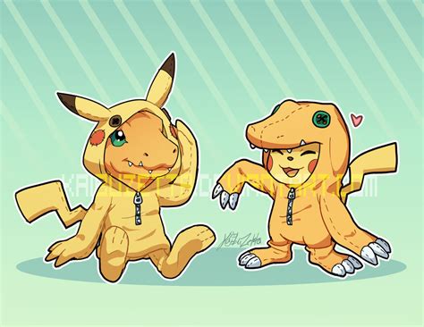 P Agumon Pikachu By Kaibuzetta On Deviantart