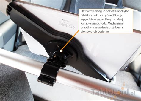 Uchwyt samochodowy między fotele na tablet od do cali Tabletoid pl