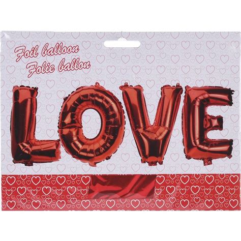 Oem ΜΠΑΛΟΝΙΑ Foil ΓΡΑΜΜΑΤΑ Love ΚΟΚΚΙΝΑ