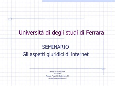 Informatica Giuridica 1 Ppt