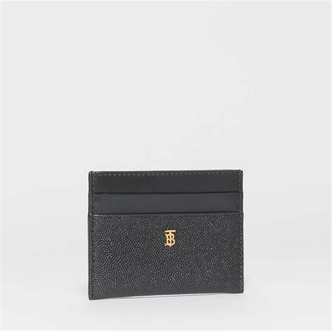 Monogram Motif Leather Card Case In Black Women Burberry® Official
