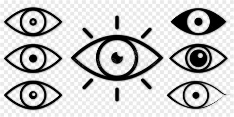 Eye Icon Eyesight Symbol Retina Scan Eye Simple Eye Stock Vector