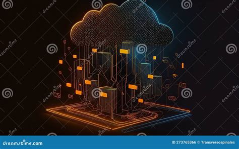 Cloud Compution On Data Server Cloud Technology Stock Illustration Illustration Of Database
