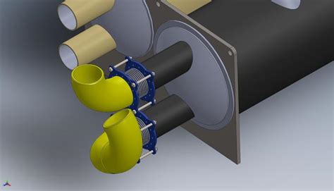 ø250 Flexible Connector SOLIDWORKS 3D CAD model GrabCAD