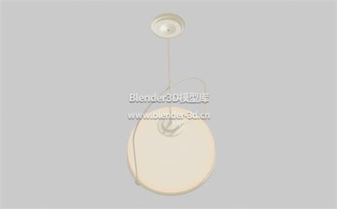 Blender 金色球形吊环吊灯3d模型素材免费下载 Blender3d模型库